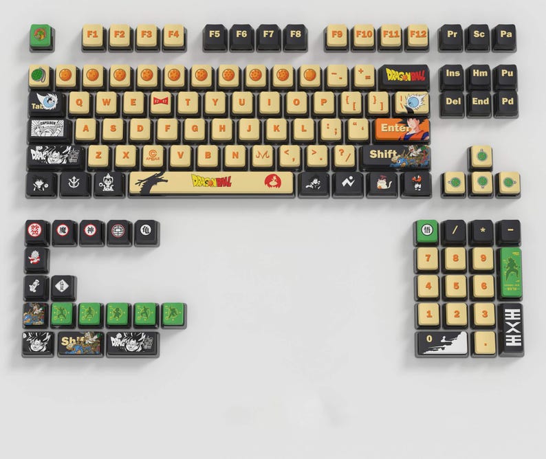 122 Pcs Vintage Anime Design Keycap Set, Cherry Profile,artisan Keycap ...