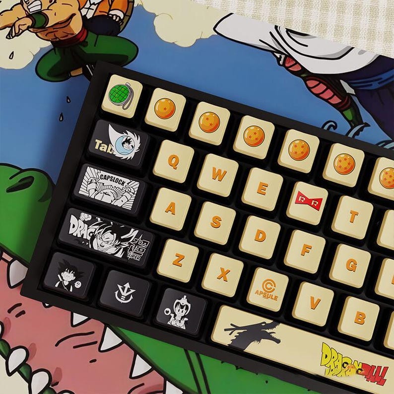 122 Pcs Vintage Anime Design Keycap Set, Cherry Profile,artisan Keycap ...