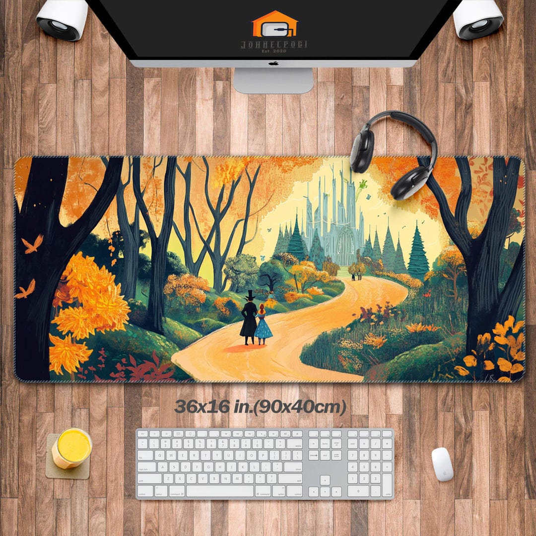 The Wizard of Oz Painted With Modern Art Style Mouse Pad, Modern Floral ...