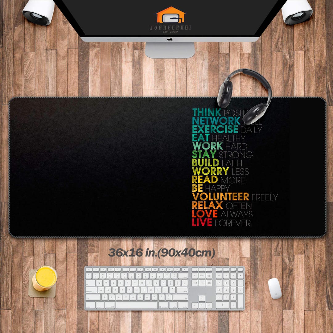 Office Inspirational Quotes Desk Pad Extended, Motivational Quotes ...