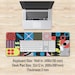 Bauhaus Pattern Desk Mat Large, Futuristic Mouse Pad Long, Contemporary ...