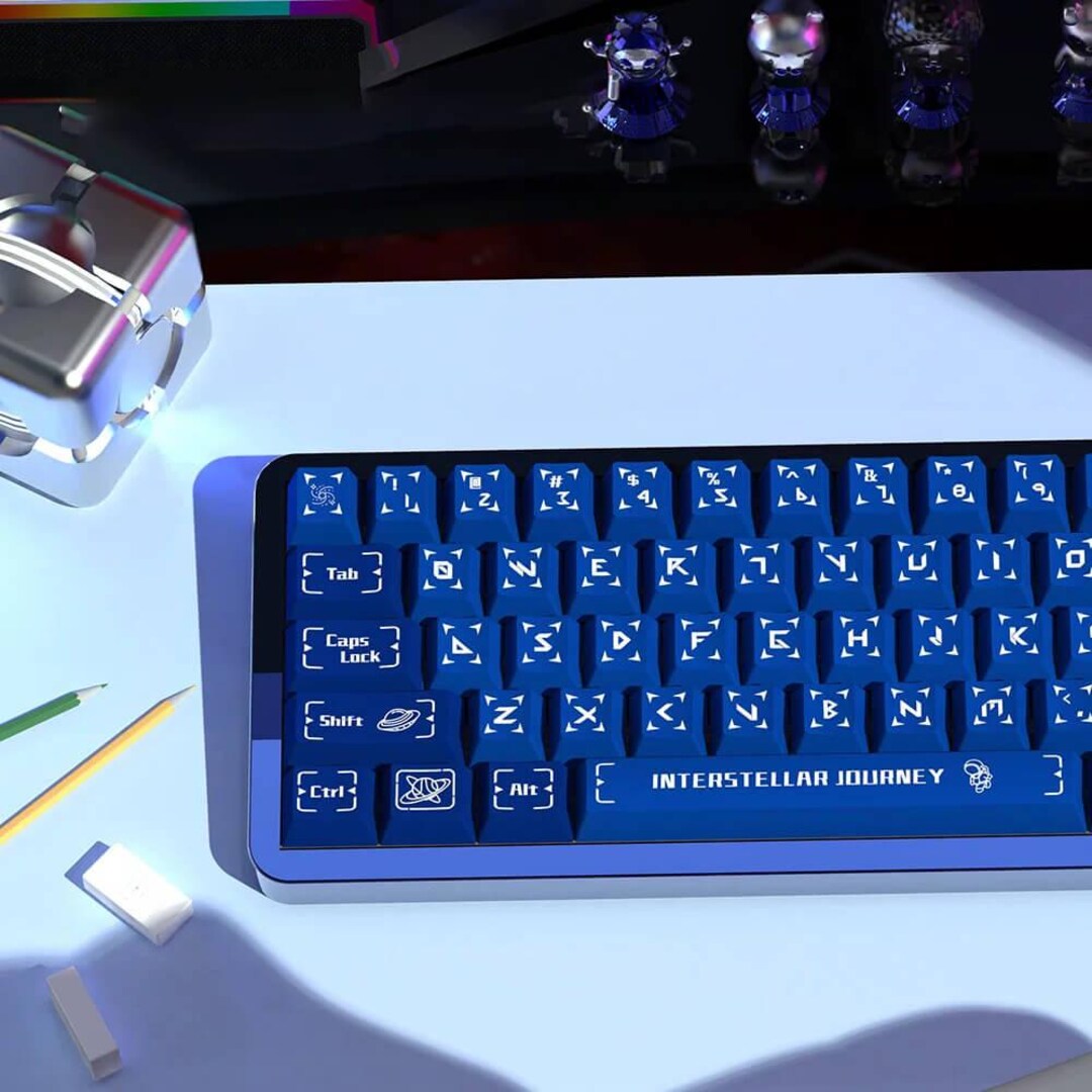 138 Pcs Interstellar Keycap Set, Cherry Profile, Space Odyssey Artisan ...