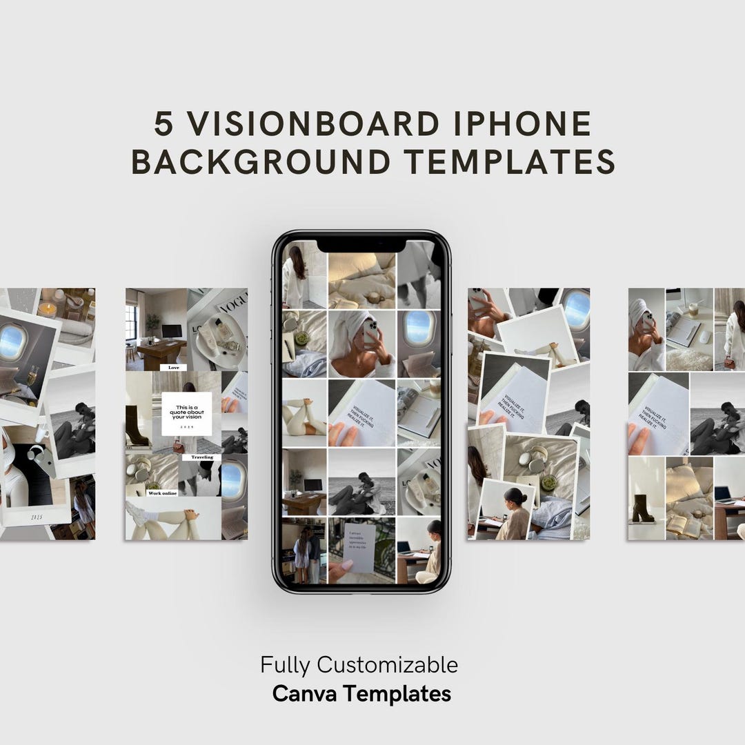 IPhone Visionboard Background Template - Customizable Canva Template ...