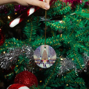 Rockefeller Center Christmas Ornament - Holiday Tree With Romantic ...