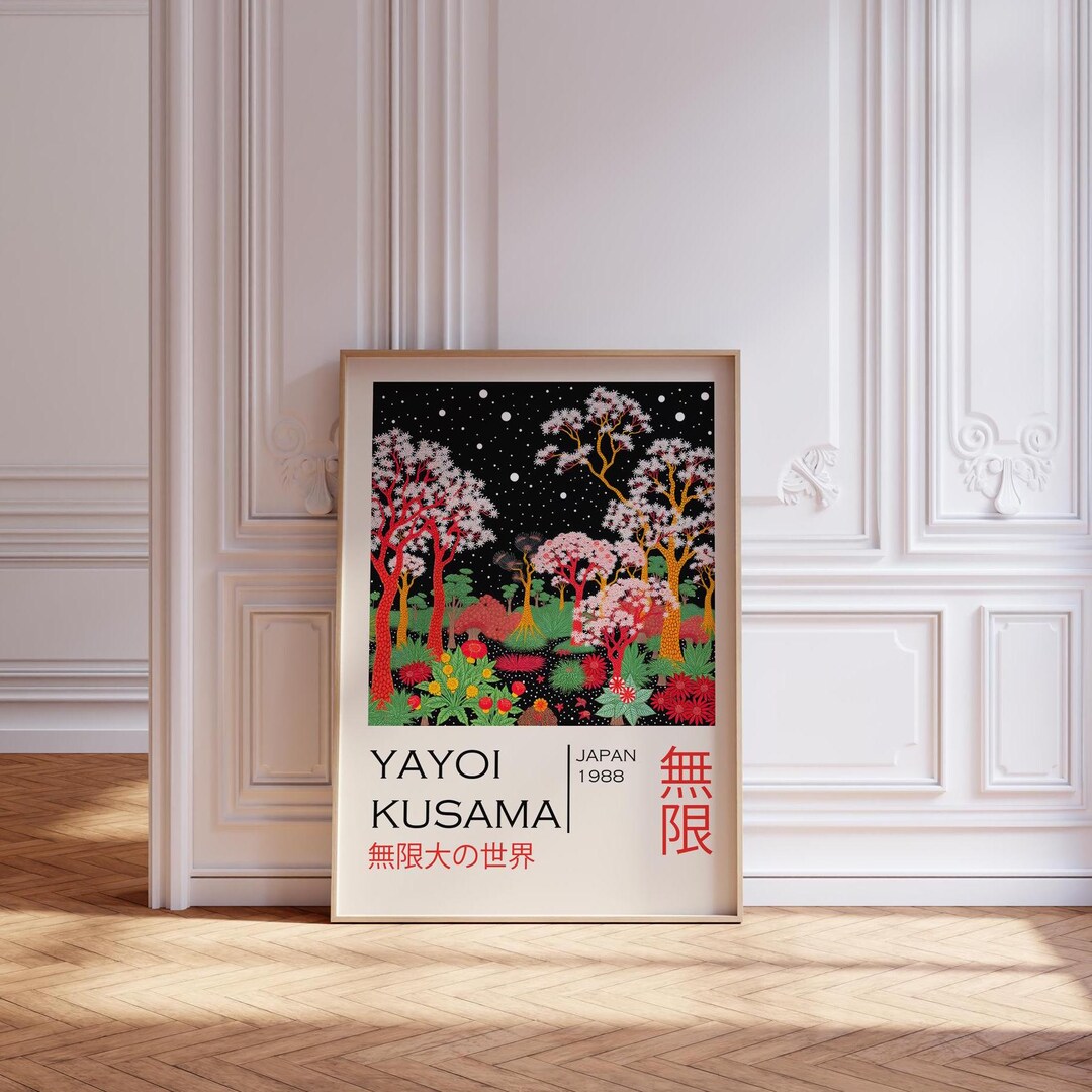 Yayoi Kusama Art Print, Kusama Poster, Japanese Wall Art, Kusama ...