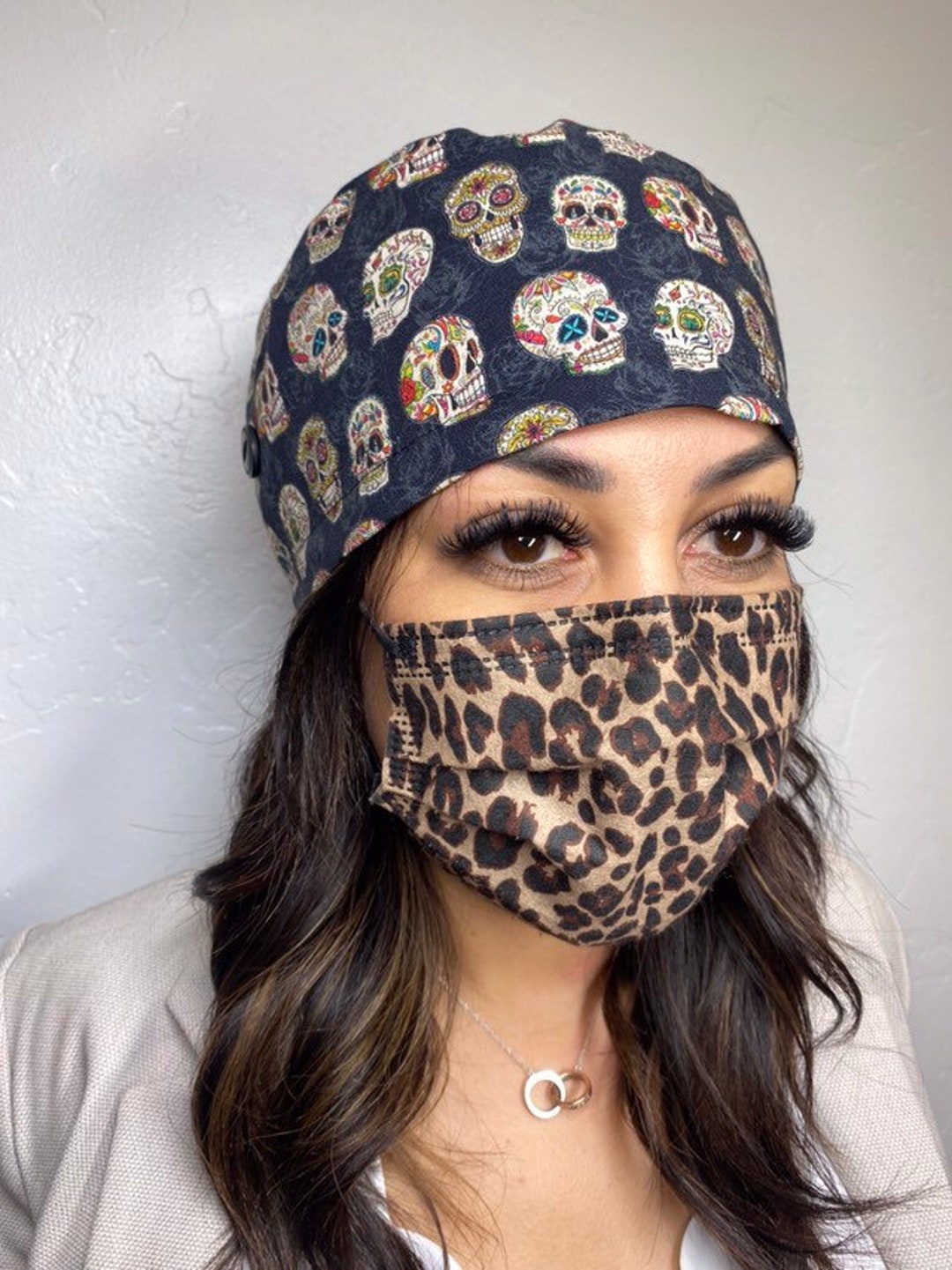 Scrub Cap/dia De Los Muertos Scrub Cap - Etsy