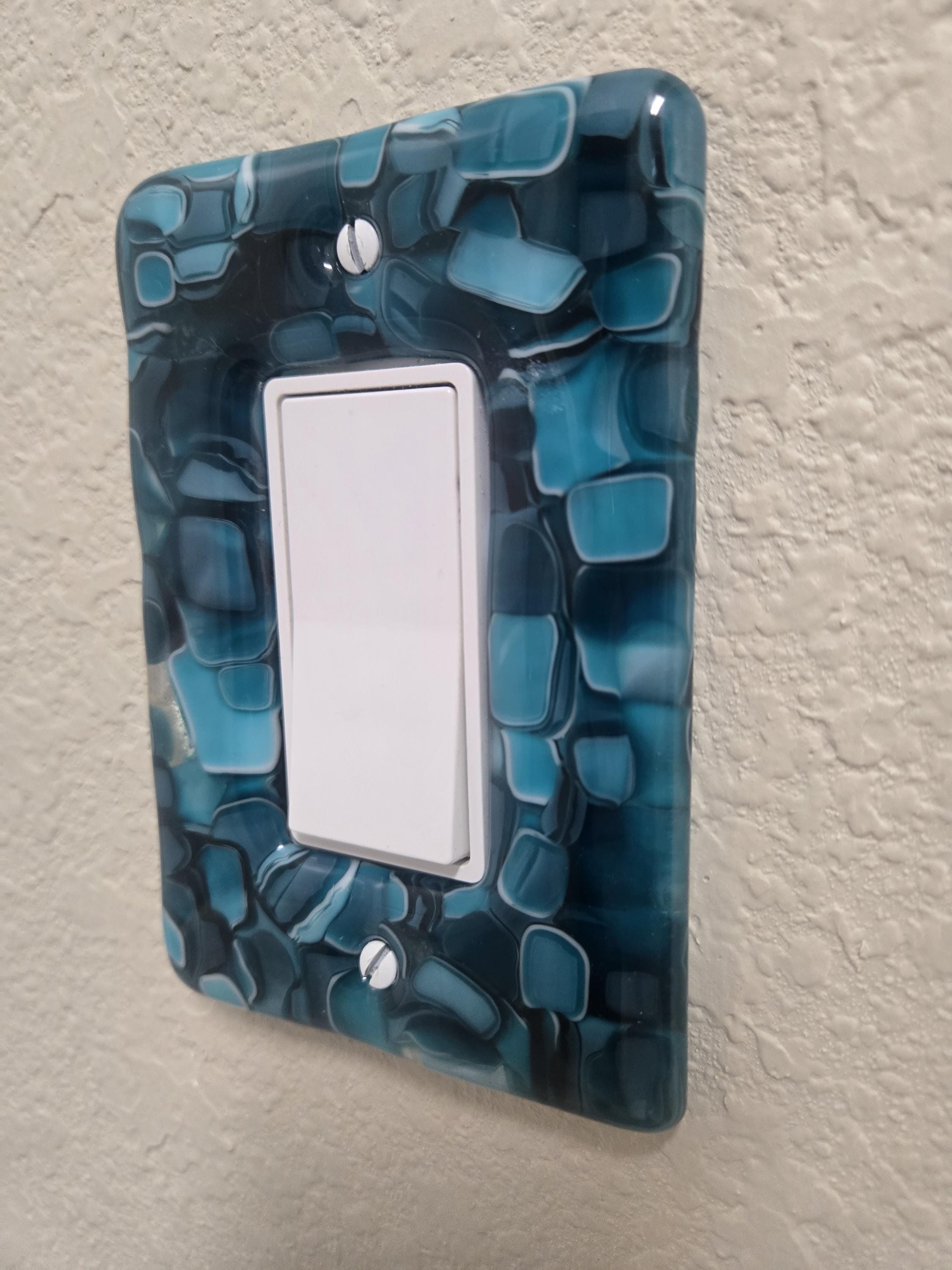 Unique Glass Switch Plate , Wall Plate, Light Switch Cover, Single ...