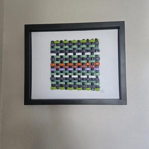 Fused Glass Weave, 11 X 14 Mount on Canvas, Framed , Stunning Piece ...