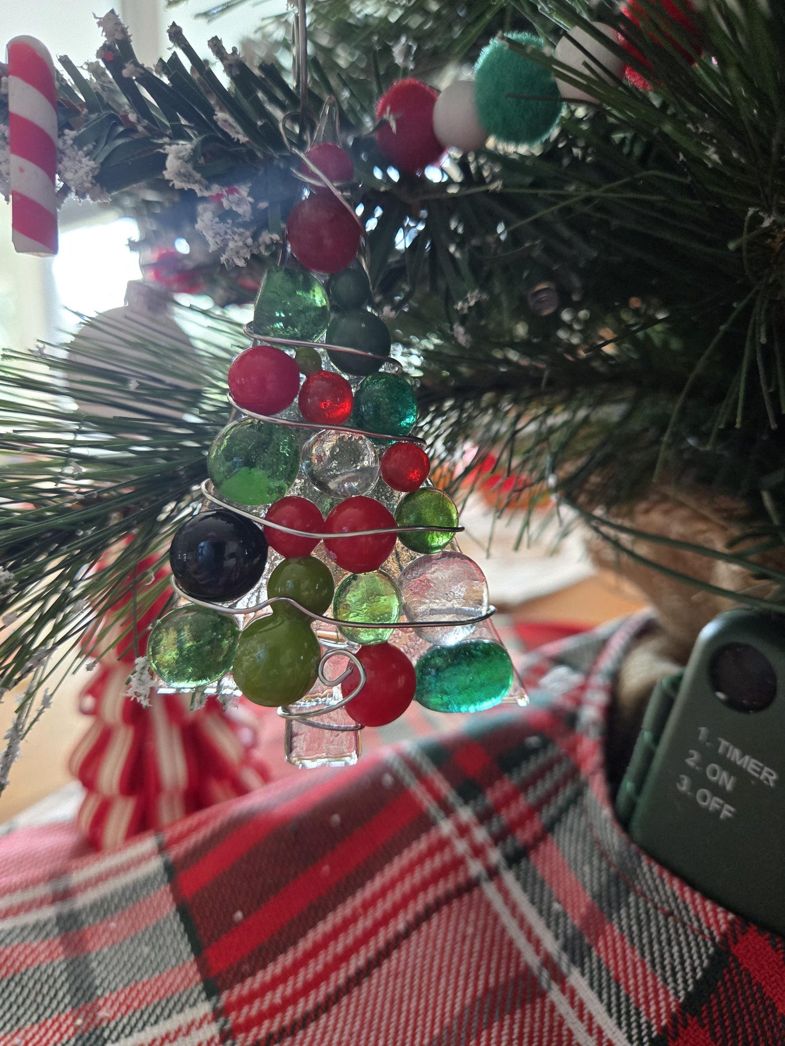 Glass Fused Tree Ornaments, One of a Kind, Various Colors, Special ...