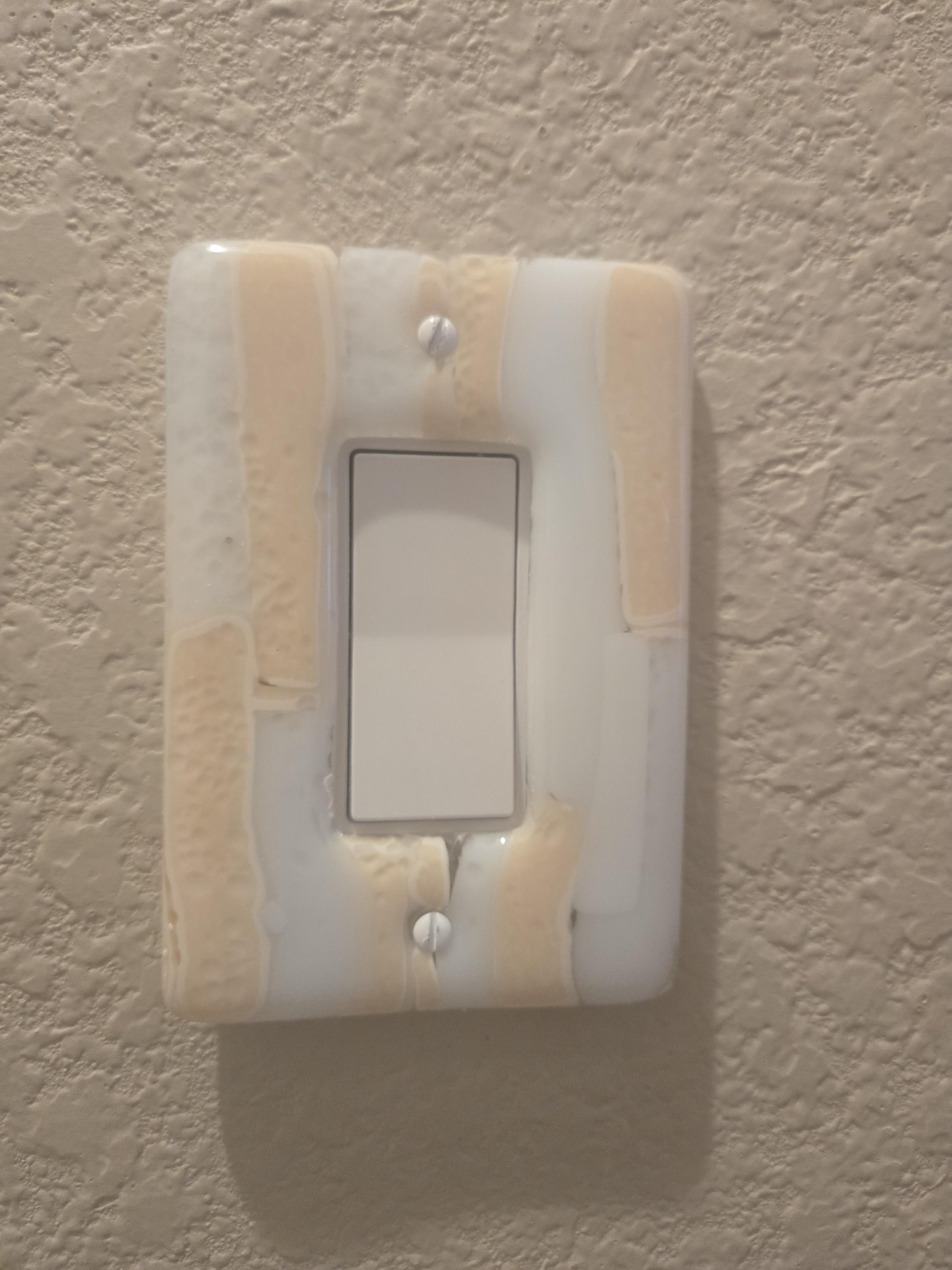 Unique Glass Switch Plate , Wall Plate, Light Switch Cover, Single ...