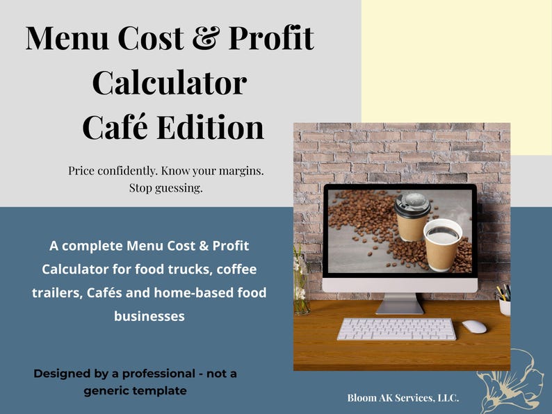 Food Cost Calculator Excel | Menu Pricing & Profit Spreadsheet | Recipe ...