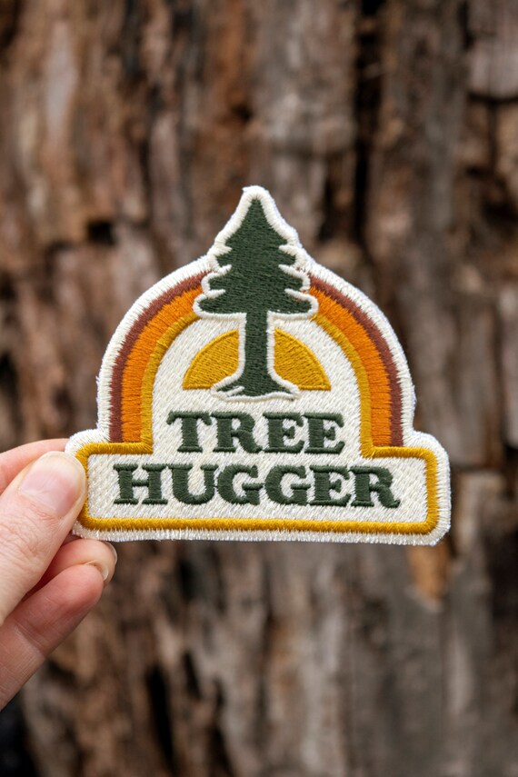 Tree Hugger Patch Hook Backing Embroidered Patch Outdoor | Etsy