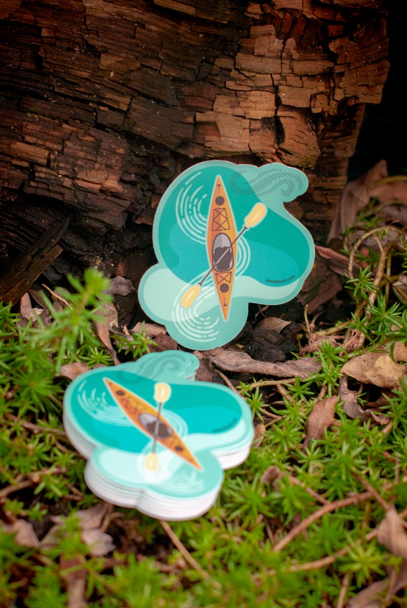 Kayak Water Sticker Outdoor Adventure Vinyl Sticker Laptop - Etsy