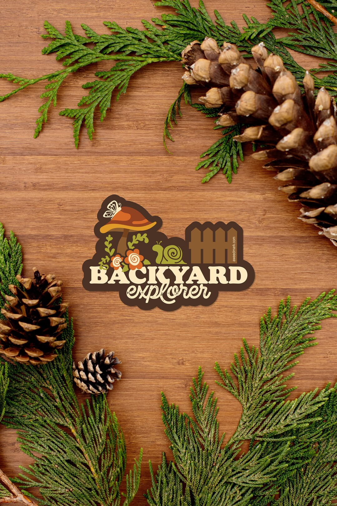 Backyard Explorer Sticker, Nature Garden Vinyl Sticker, Adventure Water ...