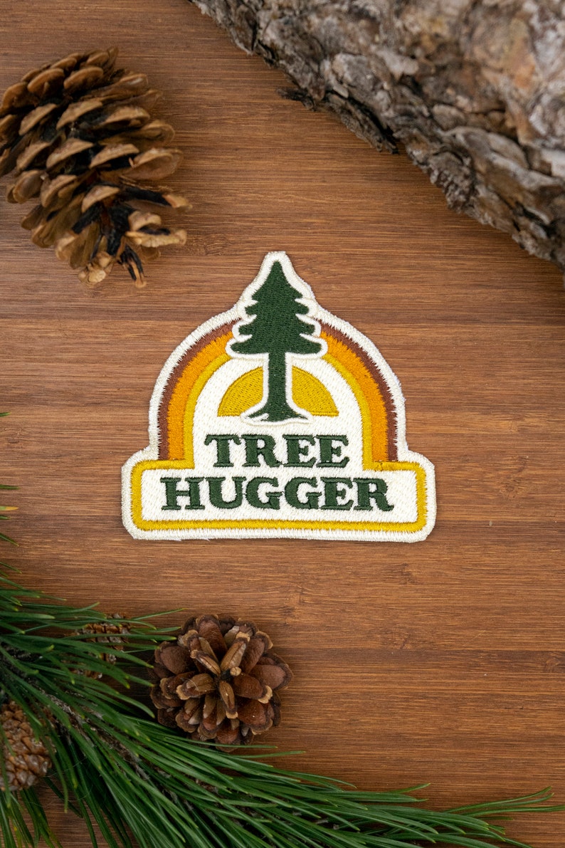Tree Hugger Patch Hook Backing Embroidered Patch Outdoor | Etsy
