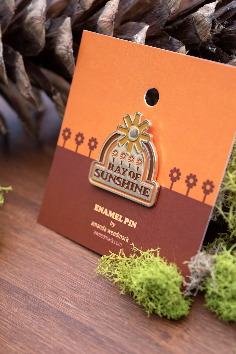 Ray of Sunshine Pin Positive Enamel Pin Happy Lapel Pin | Etsy