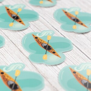 Kayak Water Sticker, Outdoor Adventure Vinyl Sticker, Laptop Sticker ...