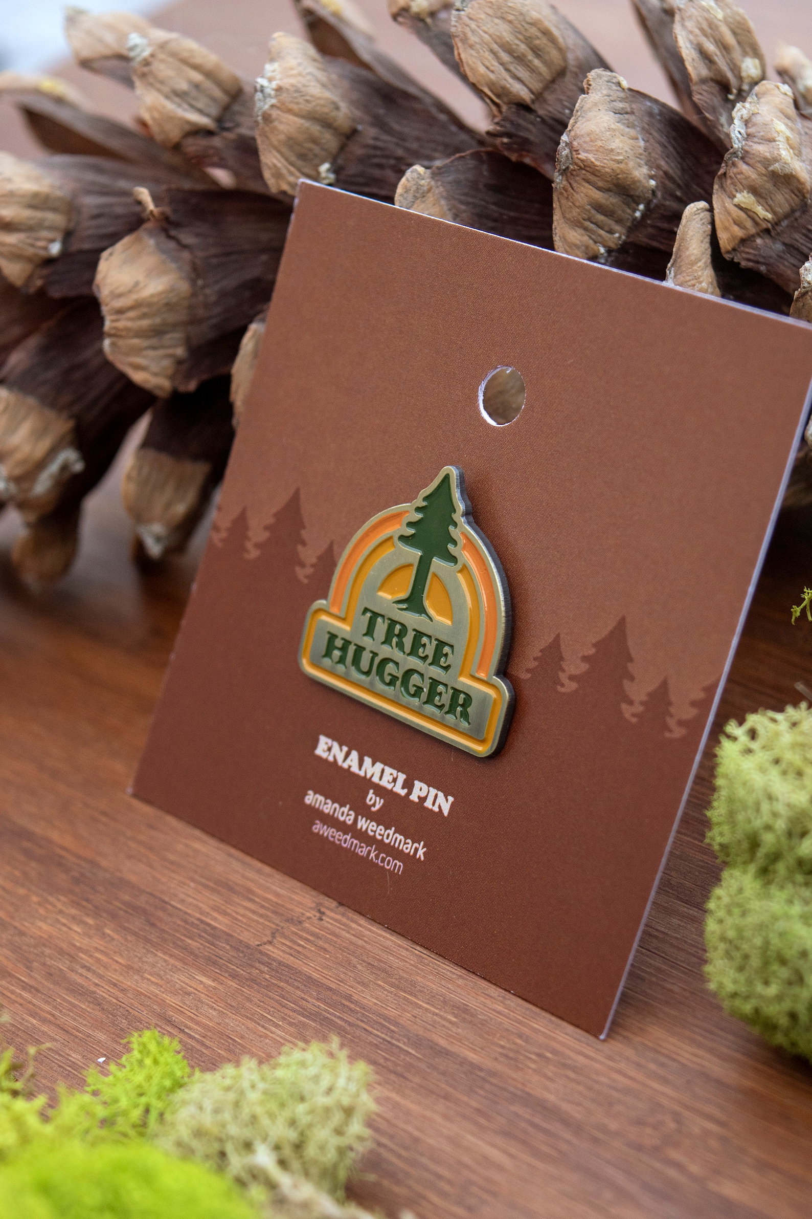 Tree Enamel Pin Environmental Pin Tree Hugger Hat Pin - Etsy