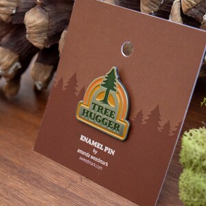 Tree Enamel Pin, Environmental Pin, Tree Hugger Hat Pin, Forest Lover ...