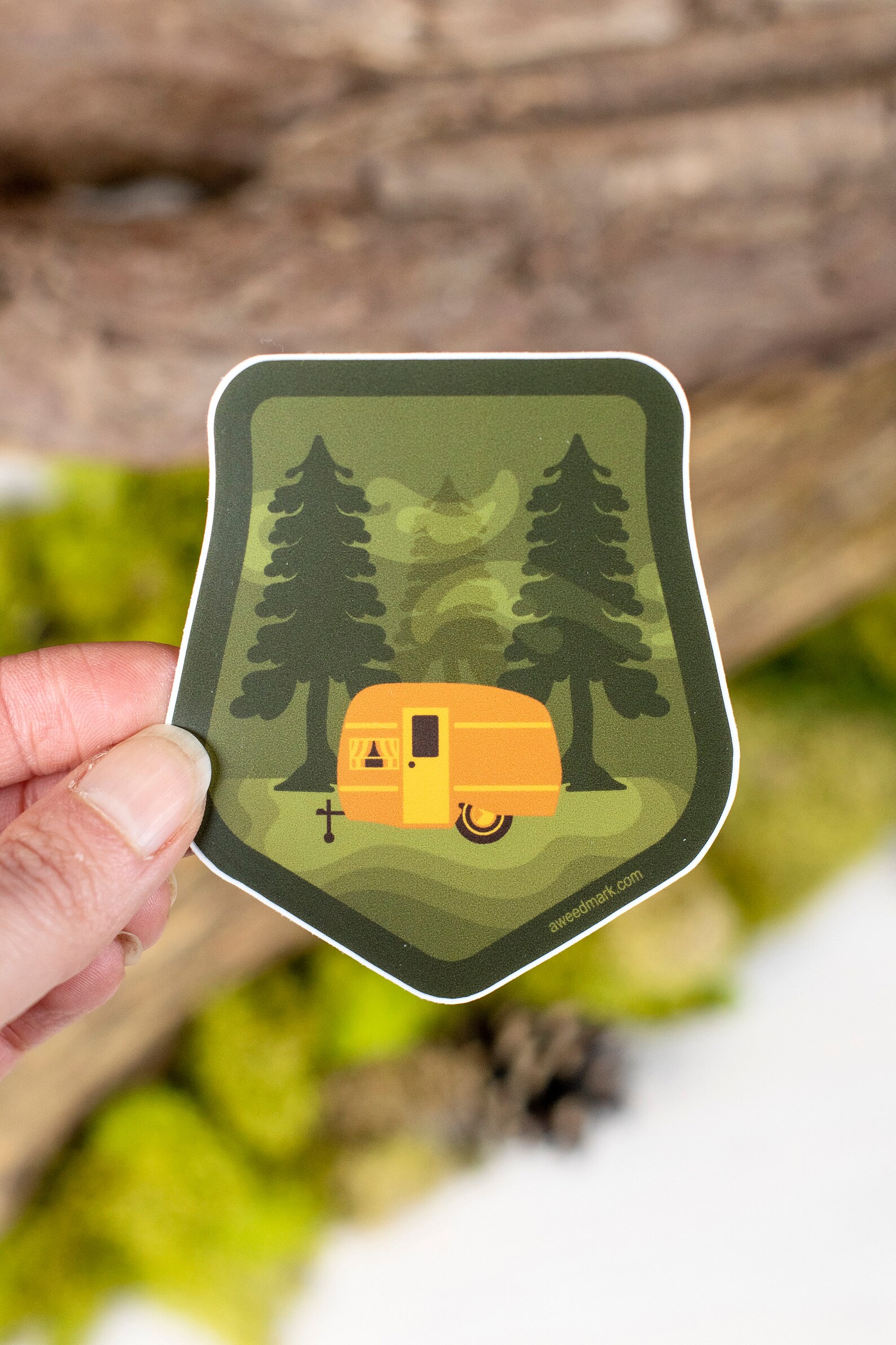 Retro Camper Sticker PNW Vinyl Sticker Forest Adventure - Etsy