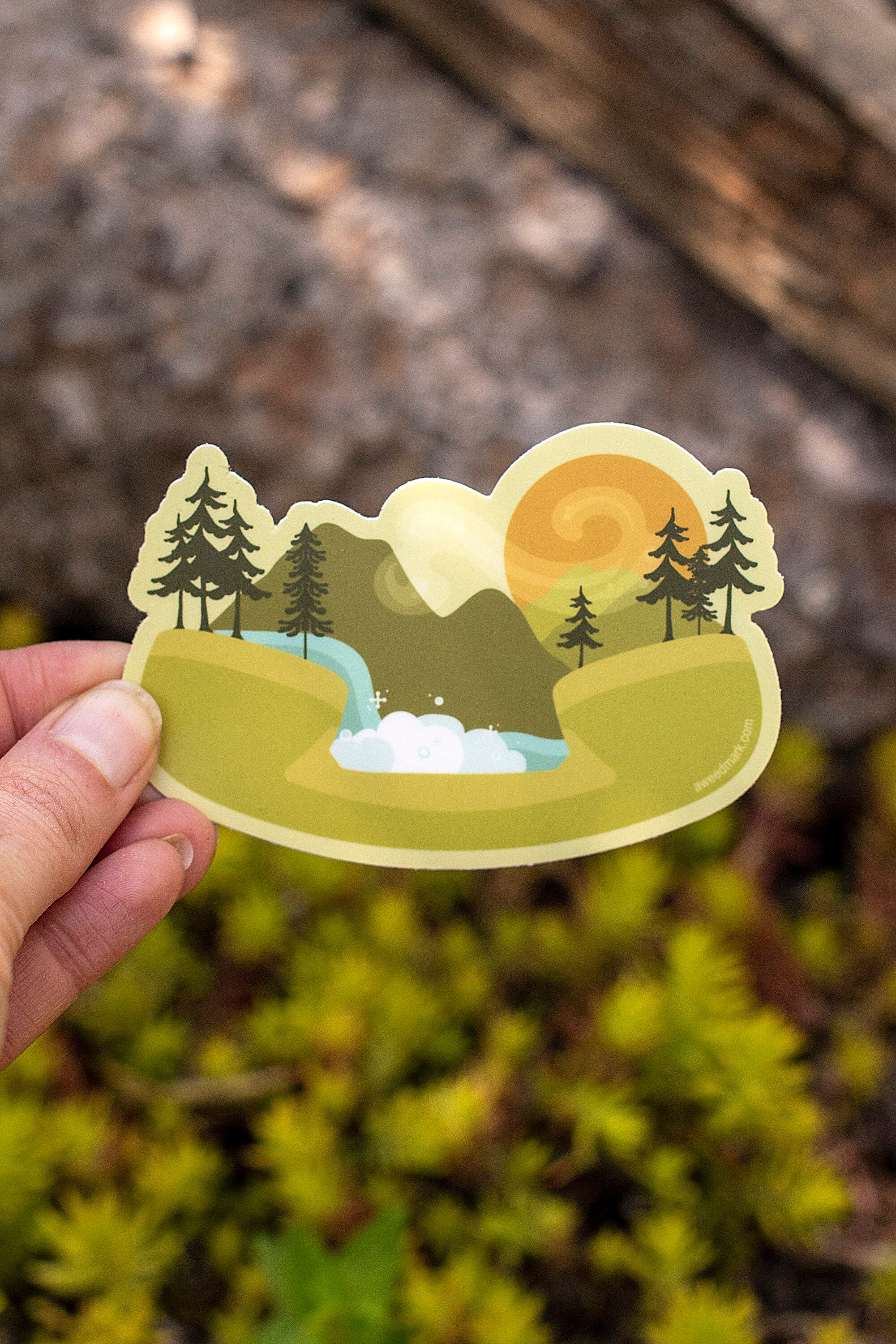 Retro Nature Sticker Wilderness Vinyl Sticker PNW Car | Etsy