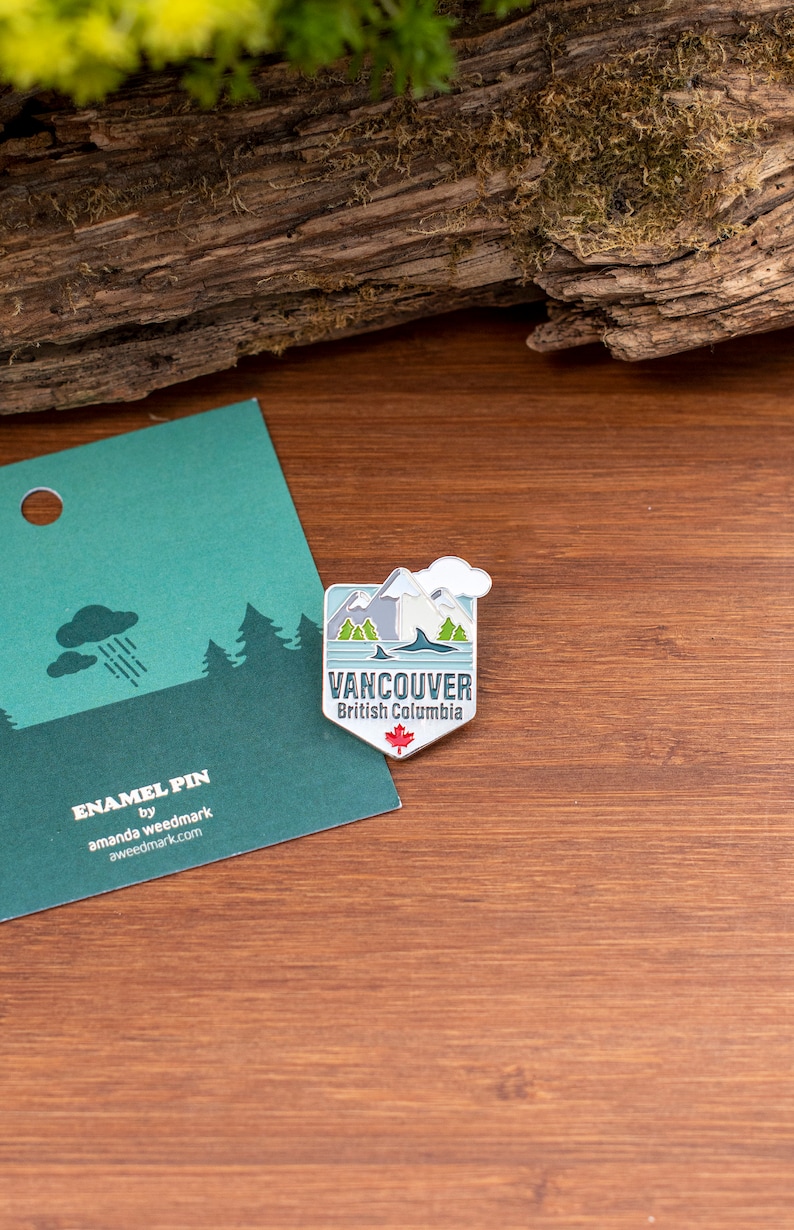 Vancouver Enamel Pin, Pacific Northwest Soft Enamel Pin, British ...