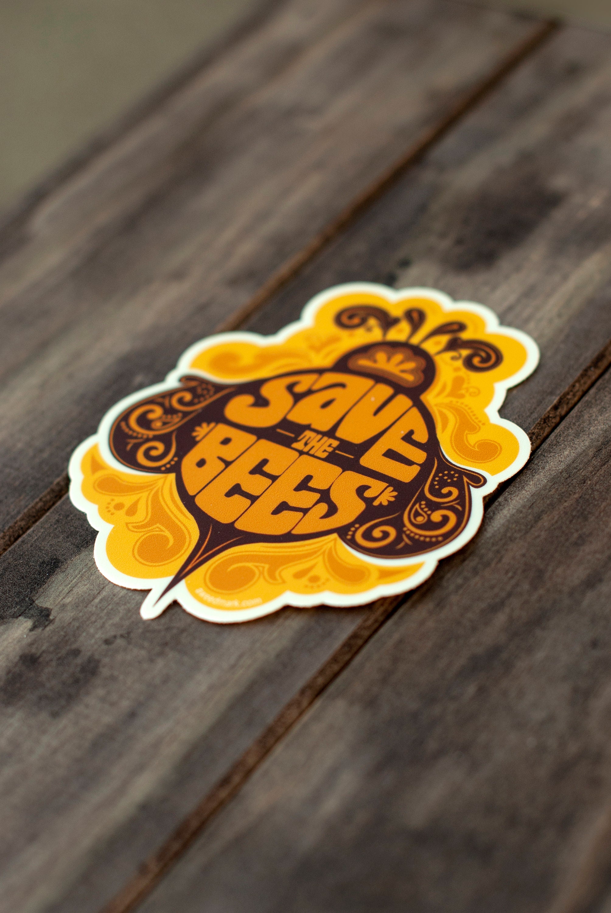 Bee Vinyl Sticker Save the Bees Psychedelic Stickers Cute | Etsy