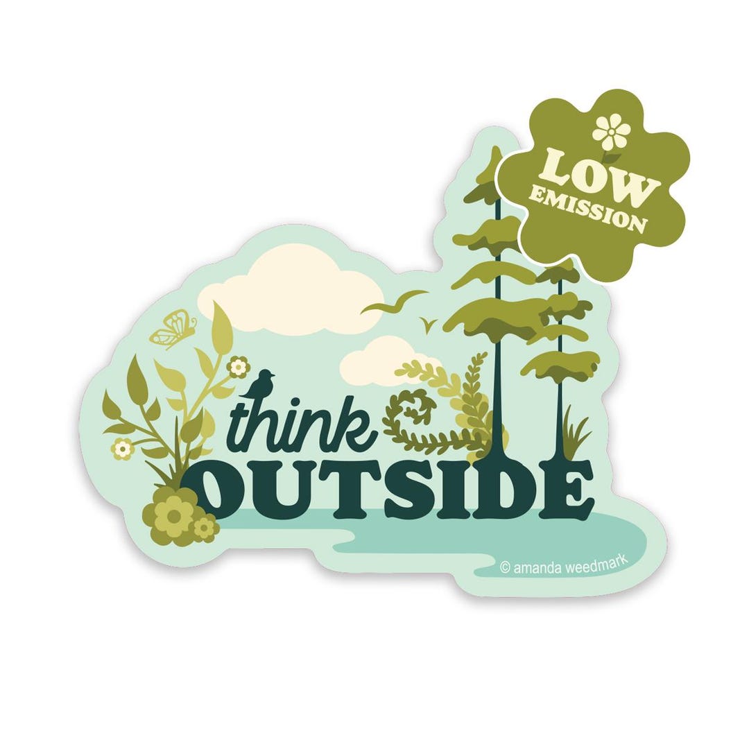 Outside Sticker, Nature Lover Car Sticker, Outdoorsy Gift, Enviro ...