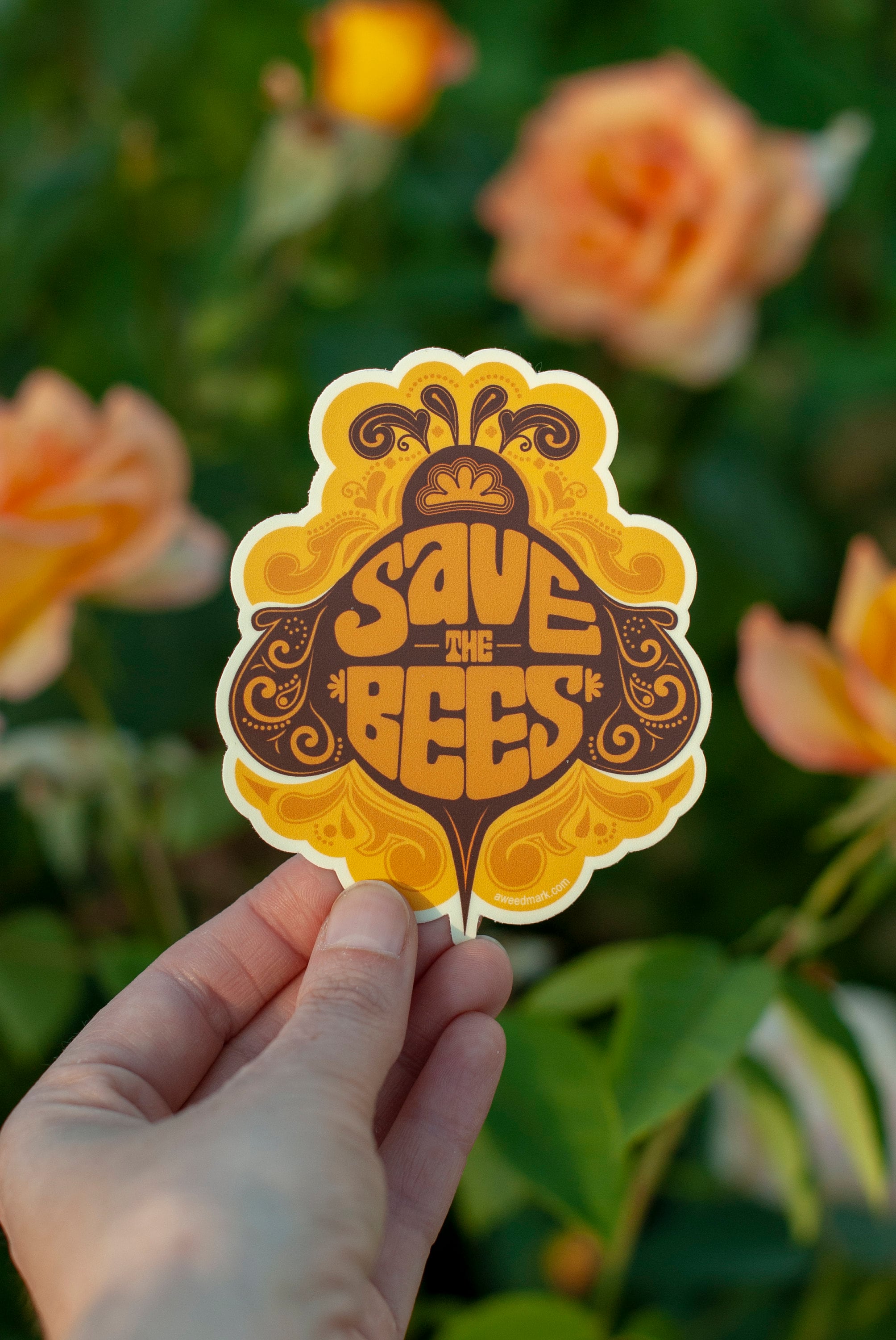 Bee Vinyl Sticker Save the Bees Psychedelic Stickers Cute | Etsy