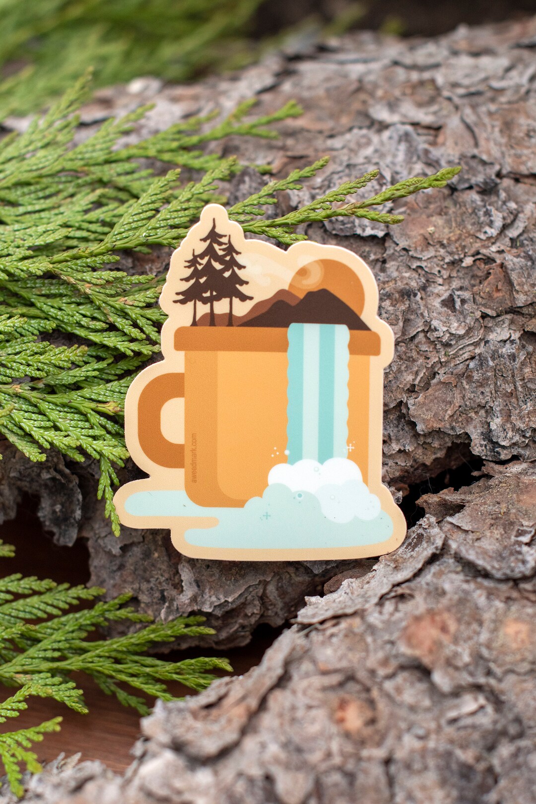 Adventure Wanderlust Sticker, Nature Water Bottle Sticker, Retro ...
