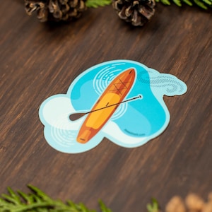 SUP Waterproof Sticker, Stand up Paddle Vinyl Sticker, Paddleboard Gift ...