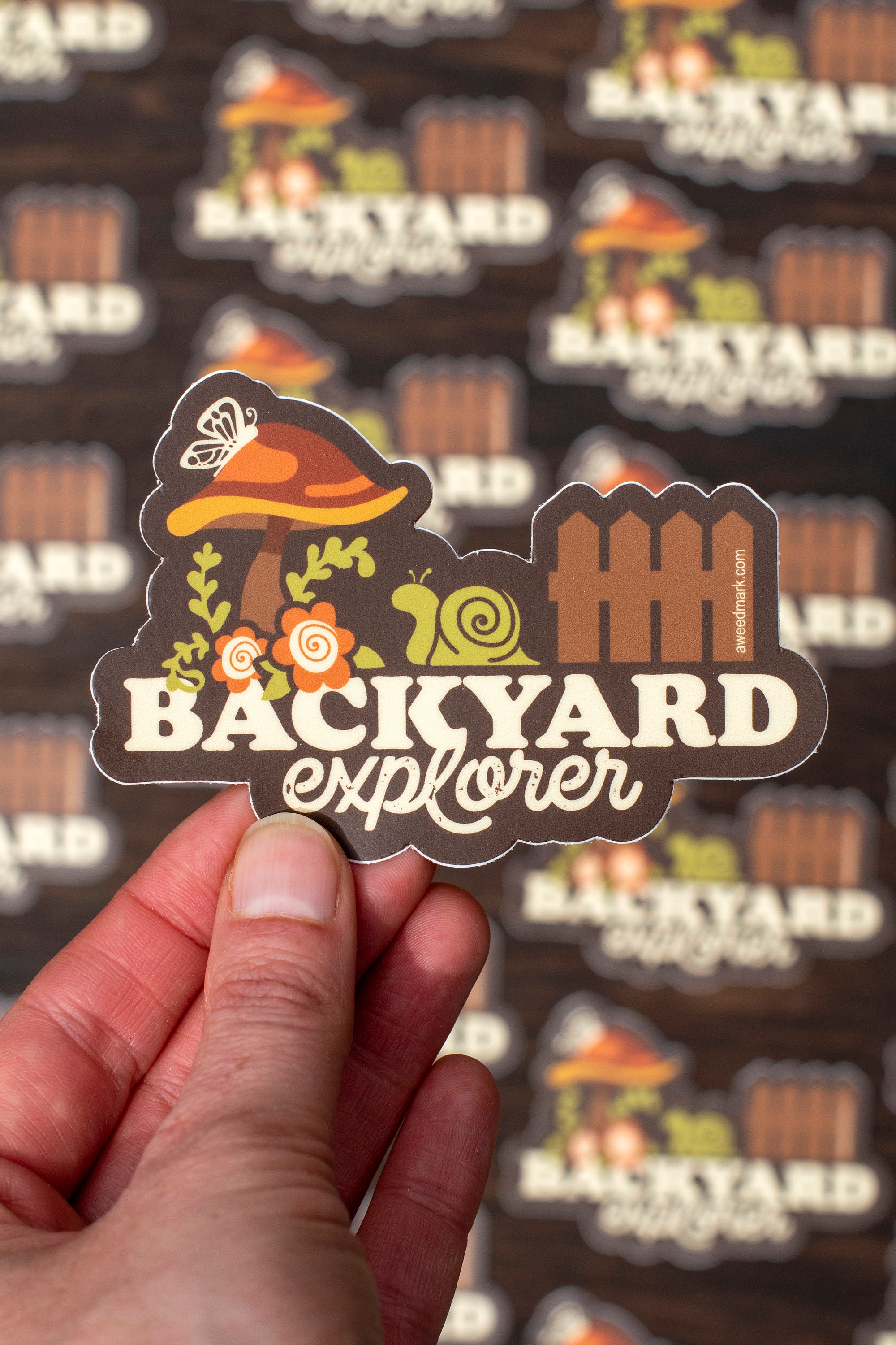 Backyard Explorer Sticker Nature Garden Vinyl Sticker | Etsy