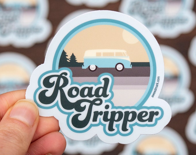 Road Tripper Sticker, Summer Road Trip Car Sticker, Adventure Sticker ...