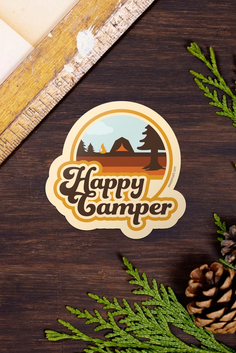 Happy Camper Stickers Camping Adventure Stickers Water | Etsy