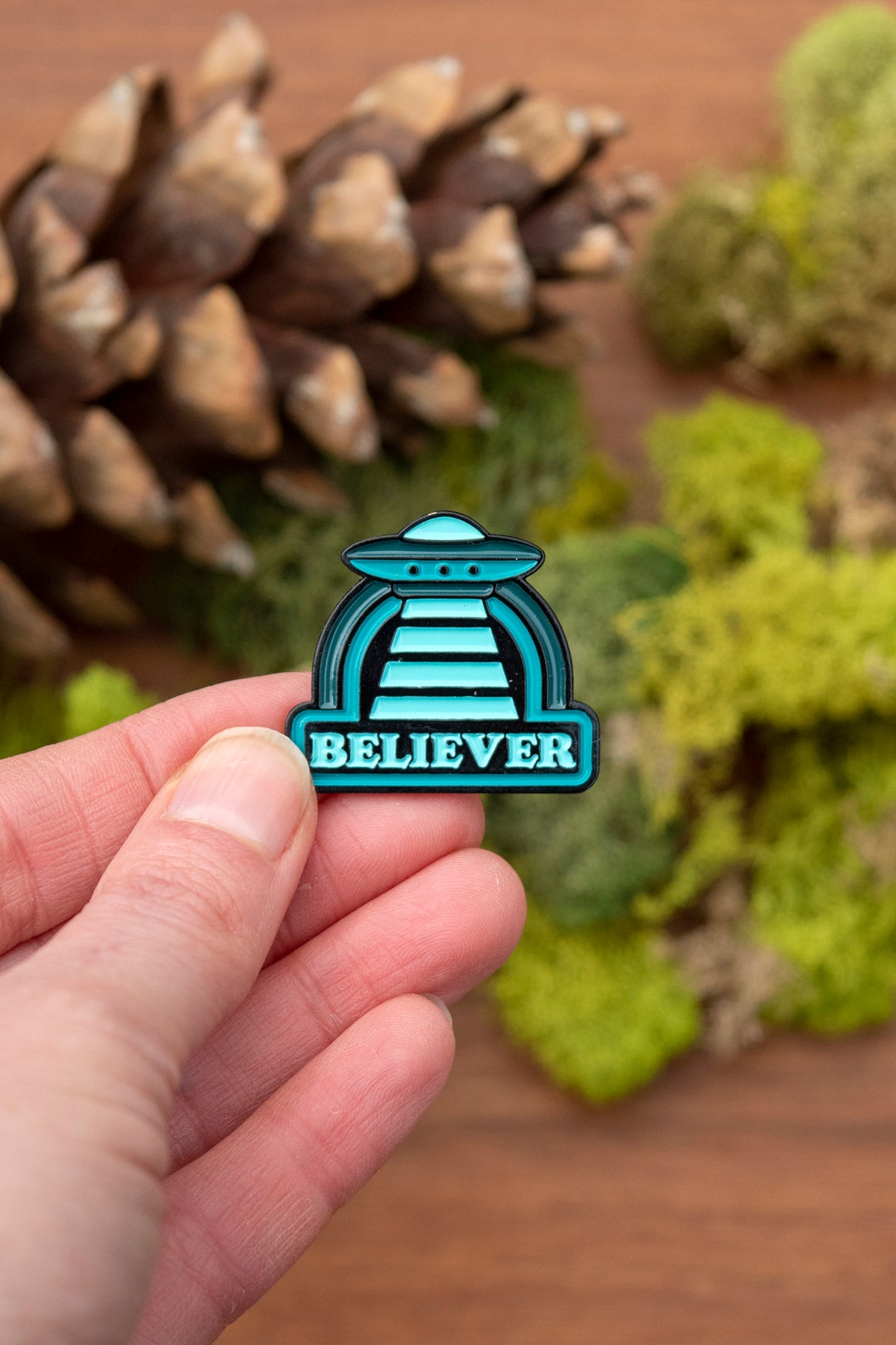 Space Pin, Alien Enamel Pin, UFO Soft Enamel Pin, Paranormal Lapel Pin ...