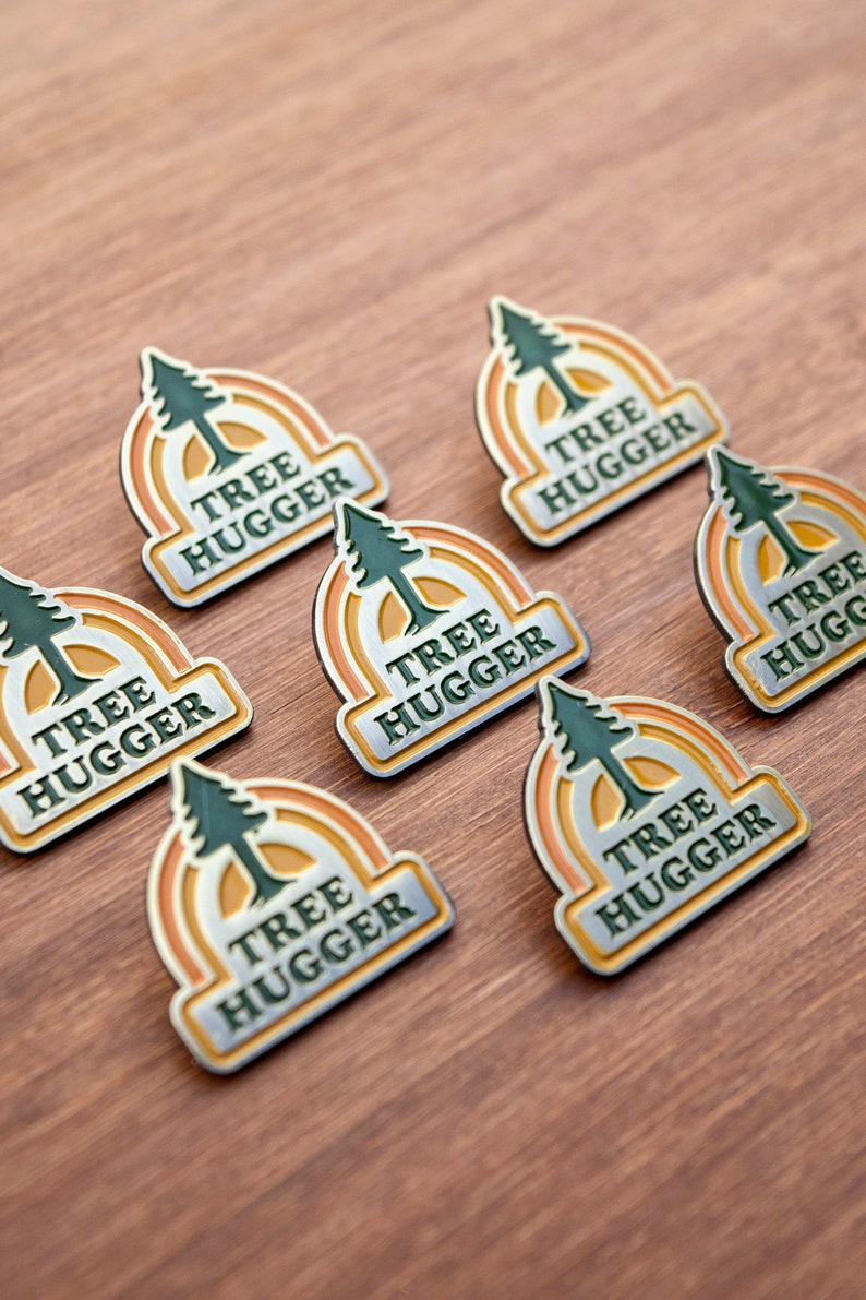 Tree Enamel Pin Environmental Pin Tree Hugger Hat Pin - Etsy