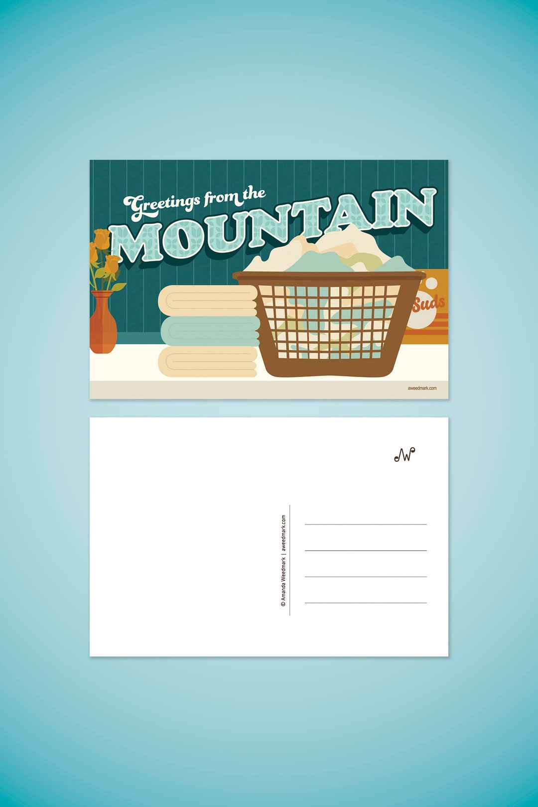 Laundry Funny Postcards, Snail Mail, Penpal Gift, Hiking Humor, Stay at ...