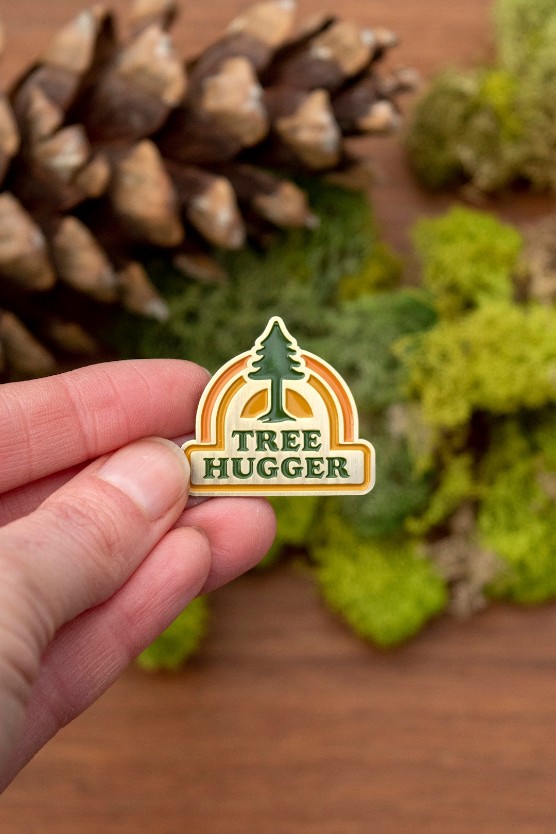 Tree Enamel Pin, Environmental Pin, Tree Hugger Hat Pin, Forest Lover ...