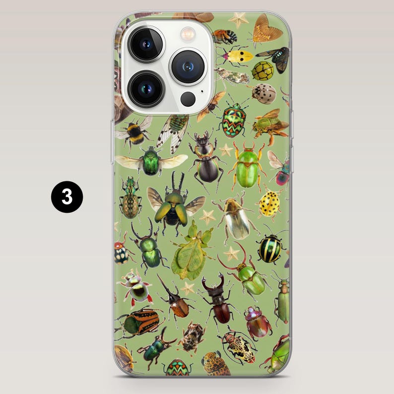 Insect Phone Case Entomology Bug Pattern Cover for iPhone 17pro, 16, 15 ...