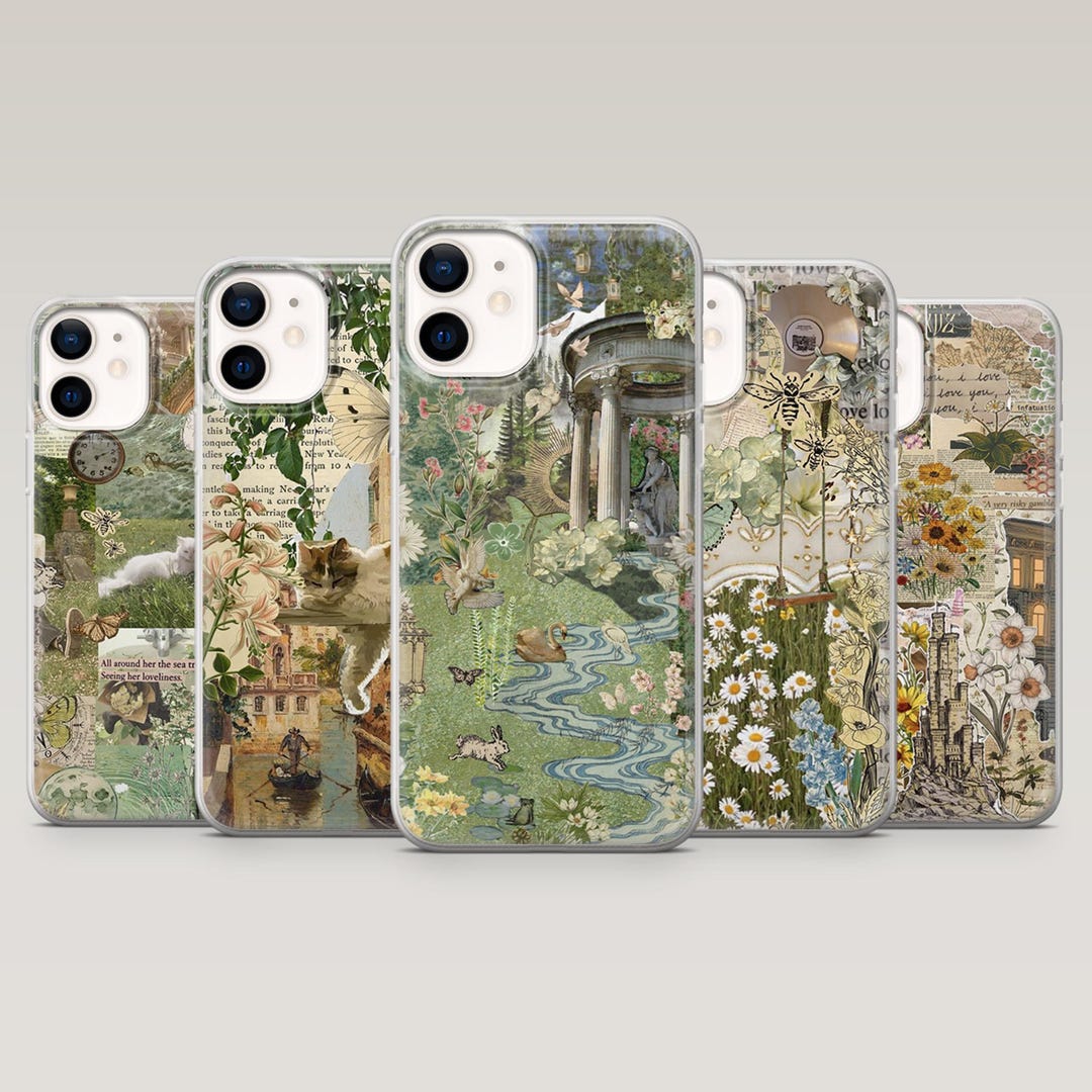 Cottage Core Phone Case Vintage Nature Floral Cover for iPhone 16 Pro ...