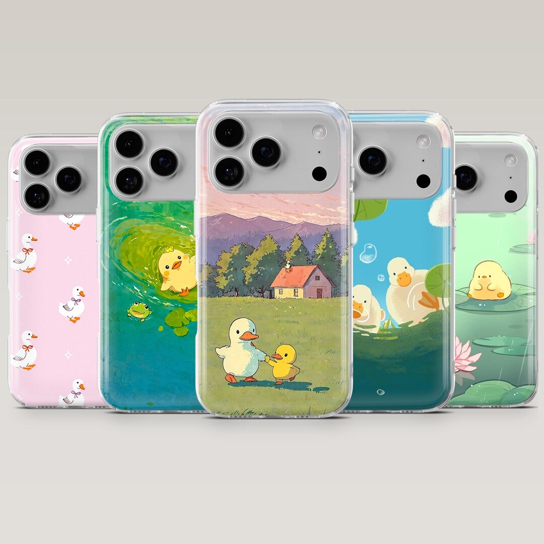 Kawaii Duck Phone Case Cute Duck Animal Cover for iPhone 17pro, 16, 15 ...