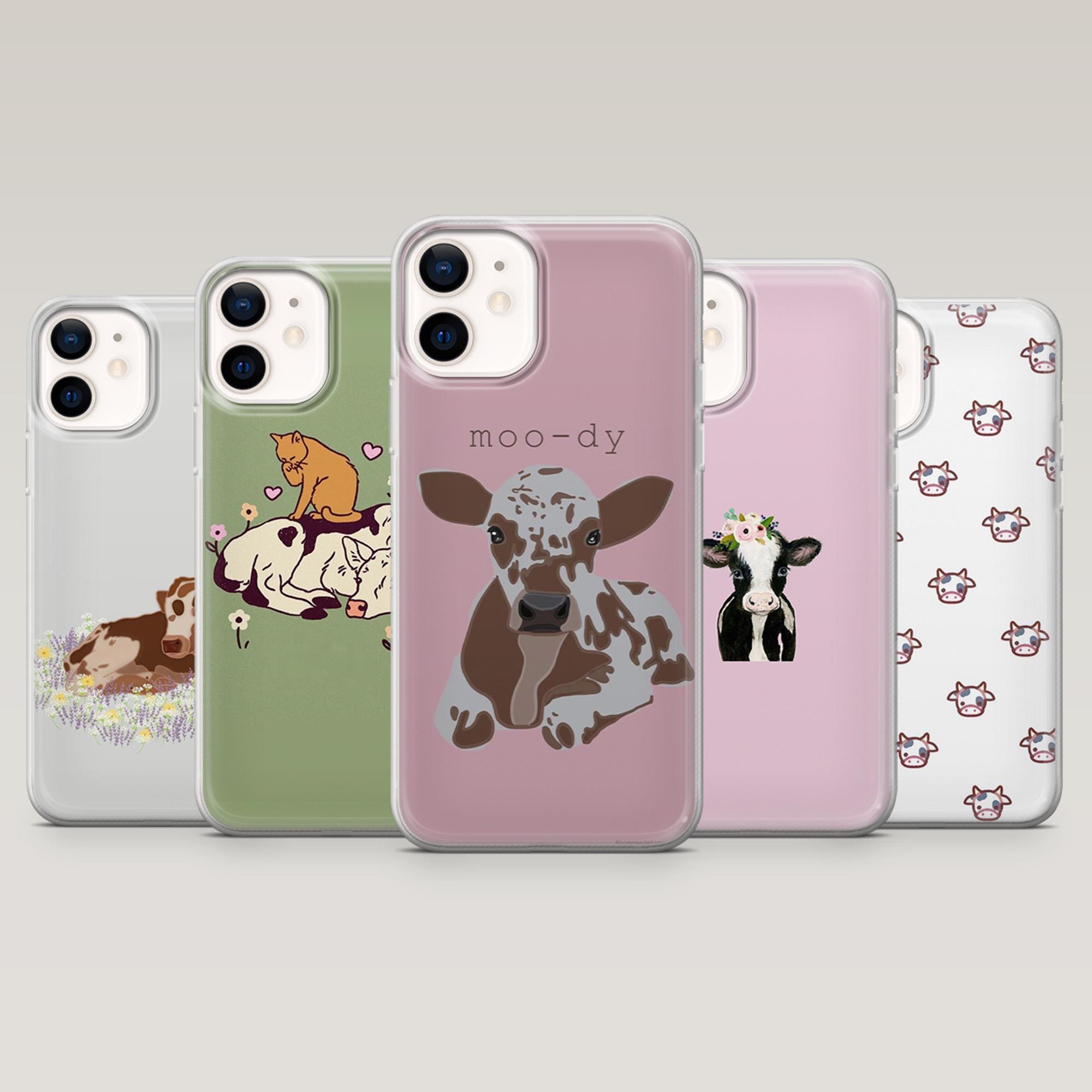 Cow Phone Case Simple Farm Diary Cover for iPhone 16 Pro, 15, 14, 13 ...