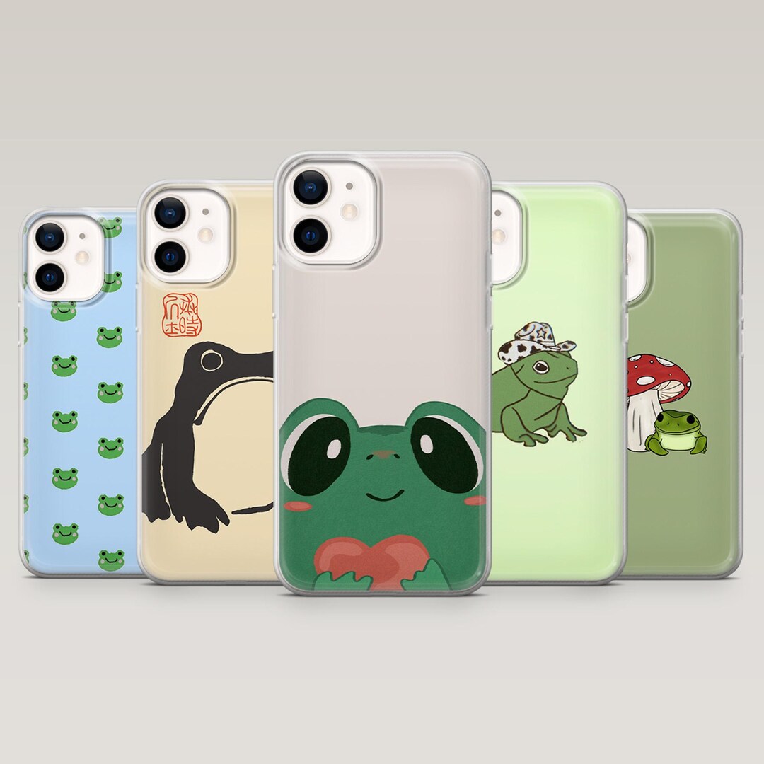 Grumpy Frog Phone Cute Frog Cute Animal Cover for iPhone 16 Pro, 15, 14 ...