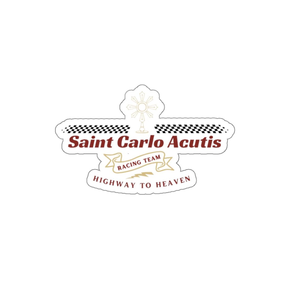 Saint Carlo Acutis Racing Team Sticker: Catholic Car Decal - Etsy