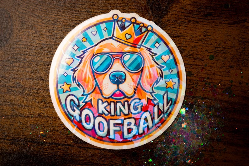 4 King Goofball Sticker Fun Dog Lover's Vinyl Decal - Etsy
