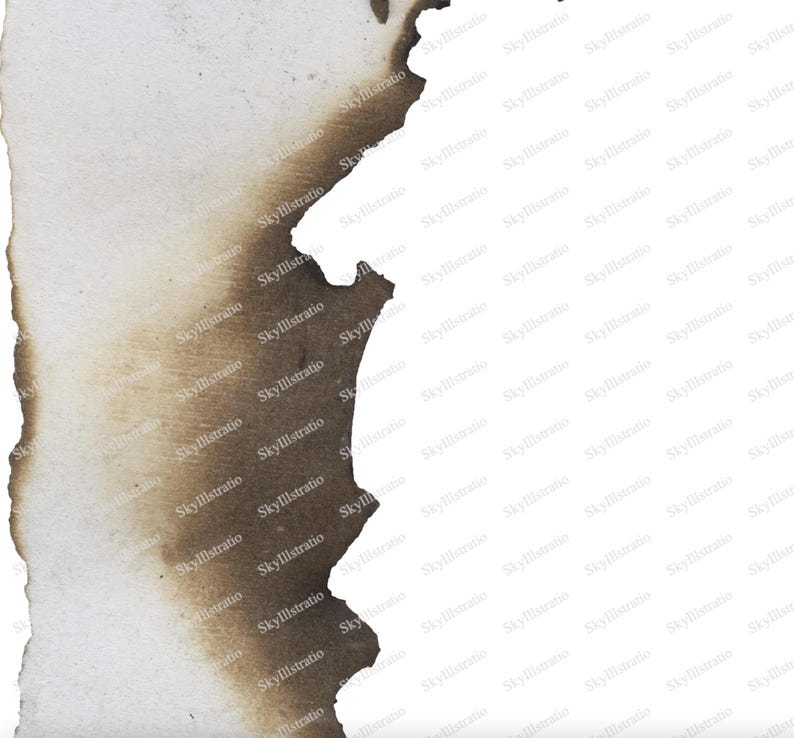 100 Burnt Edge Paper Texture Bundle, 100 PNG Files, Vintage Burnt Paper ...