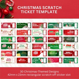DIY Christmas Scratch Ticket Template Christmas Scratch Card Template ...