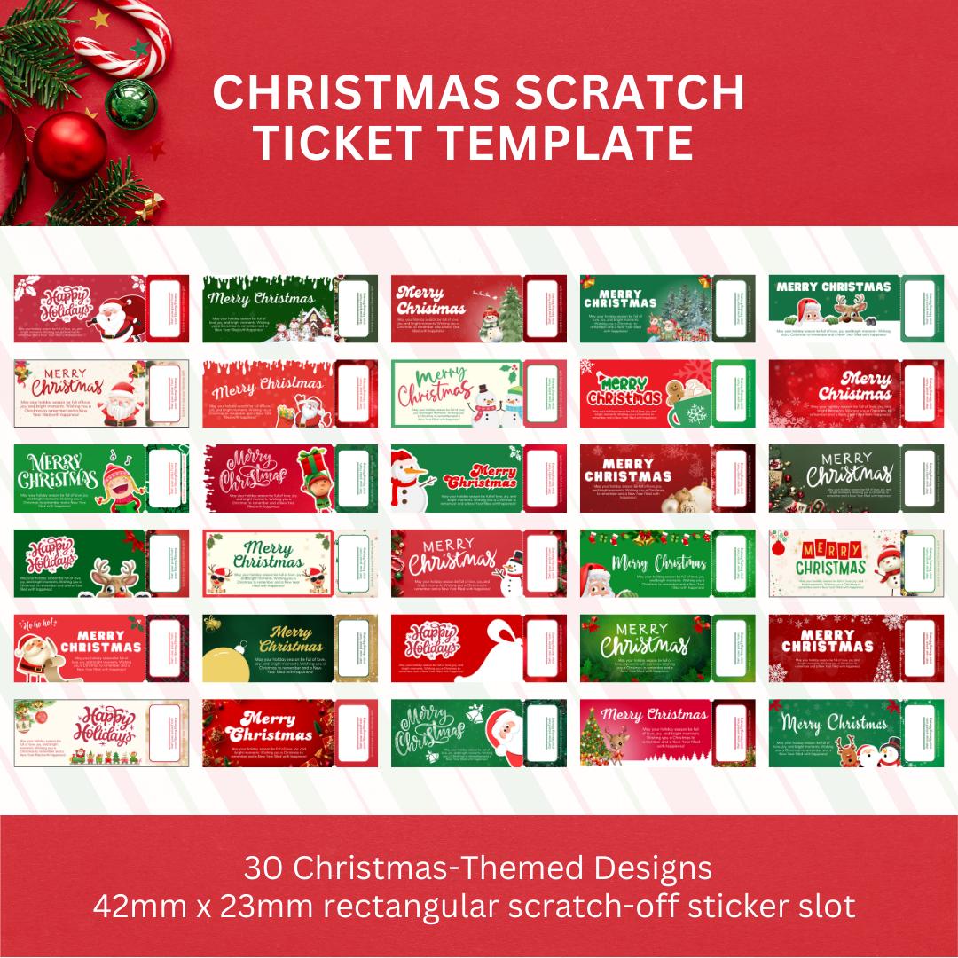 DIY Christmas Scratch Ticket Template Christmas Scratch Card Template ...