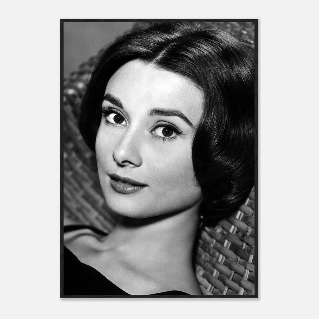 Audrey Hepburn Wall Art | Black and White Movie Icon Print | Classic ...