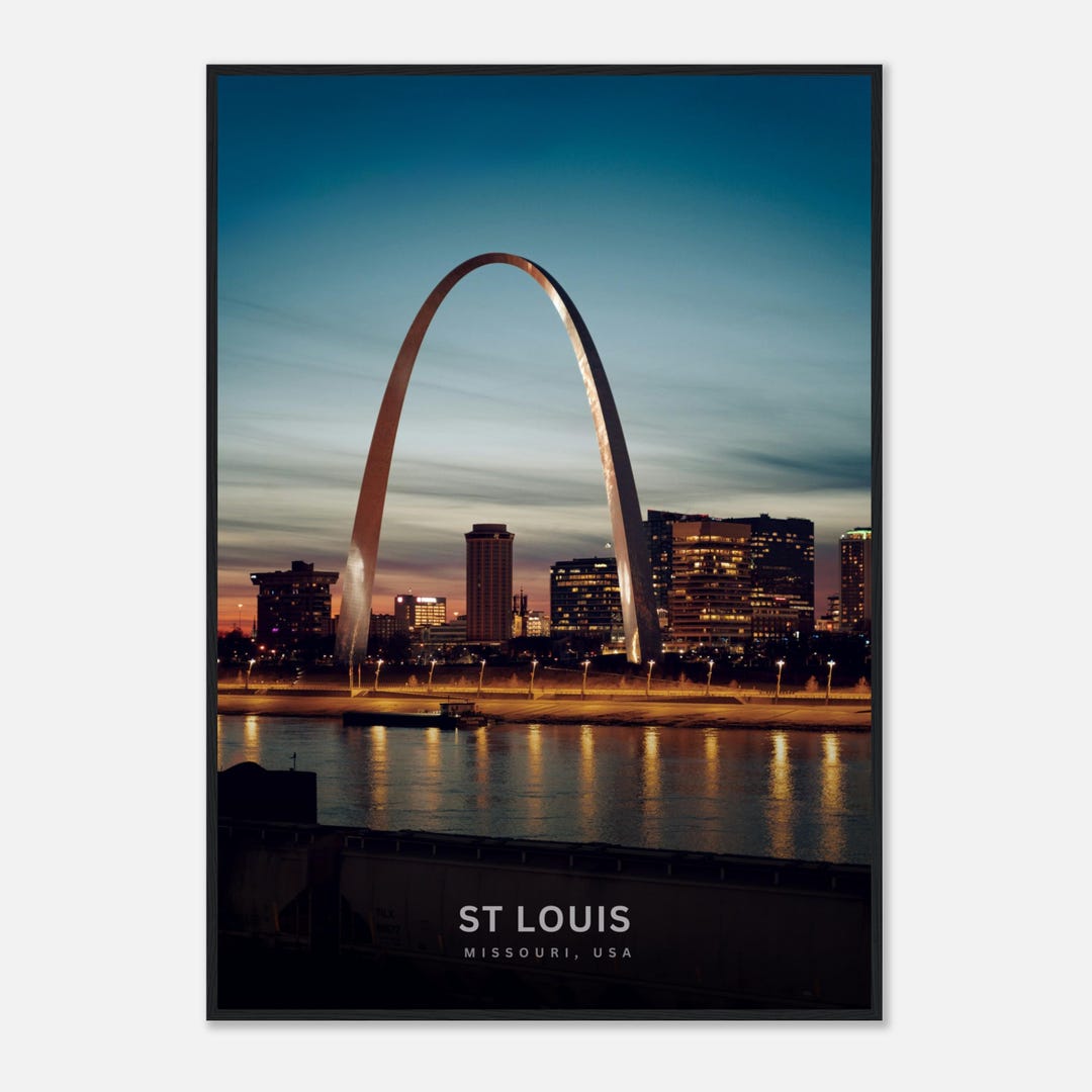 St. Louis Wall Art | Gateway Arch Print | Missouri Skyline Poster ...